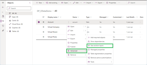 Solution Layering in Power Apps - unmanaged layer issues